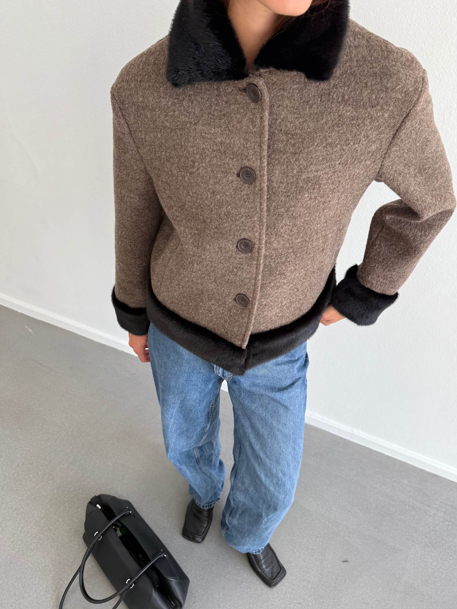 EDEN JACKET - BROWN/BLACK